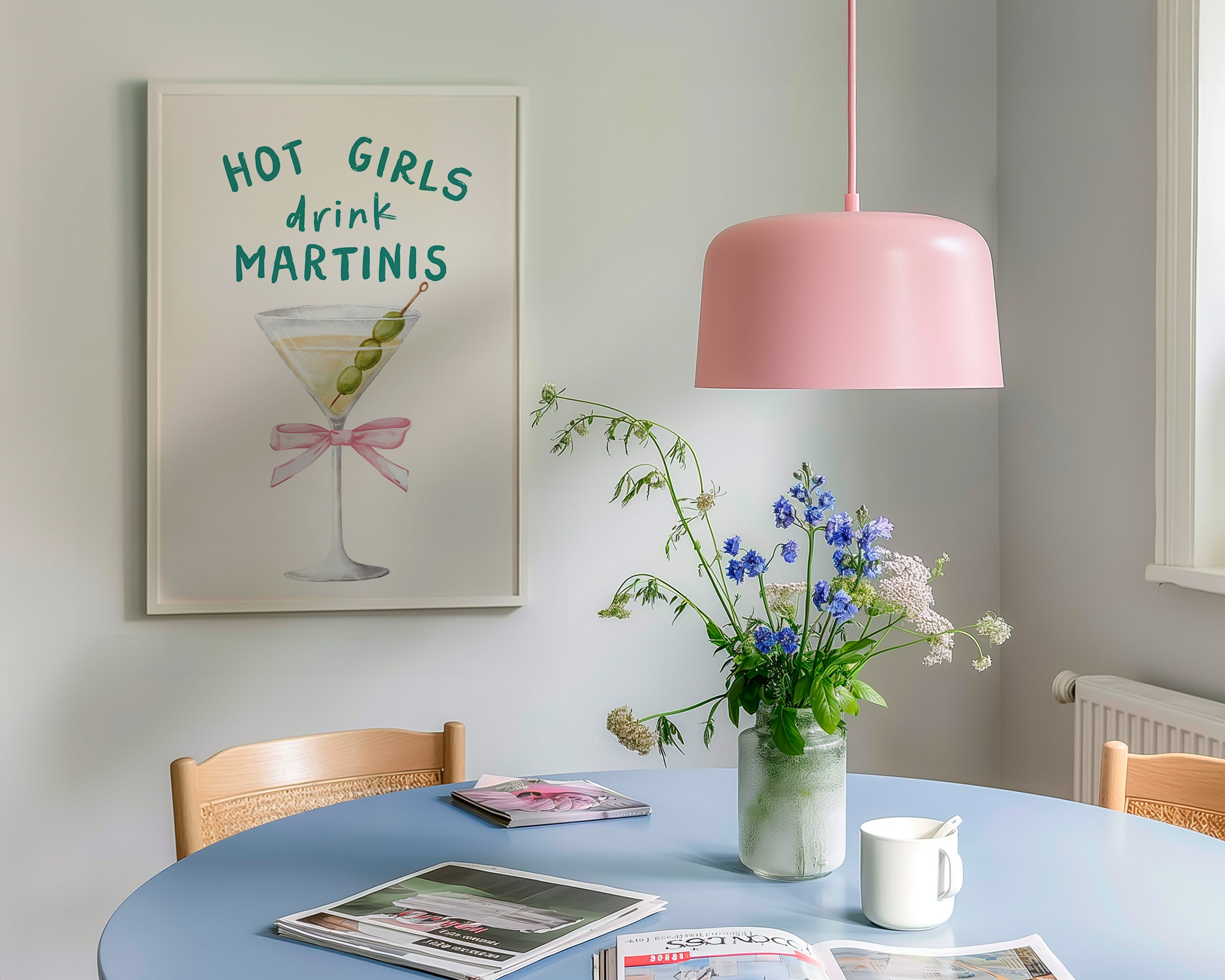 Hot Girls Drink Martinis Art Print, Martini Wall Art, Cin Cin Print ...