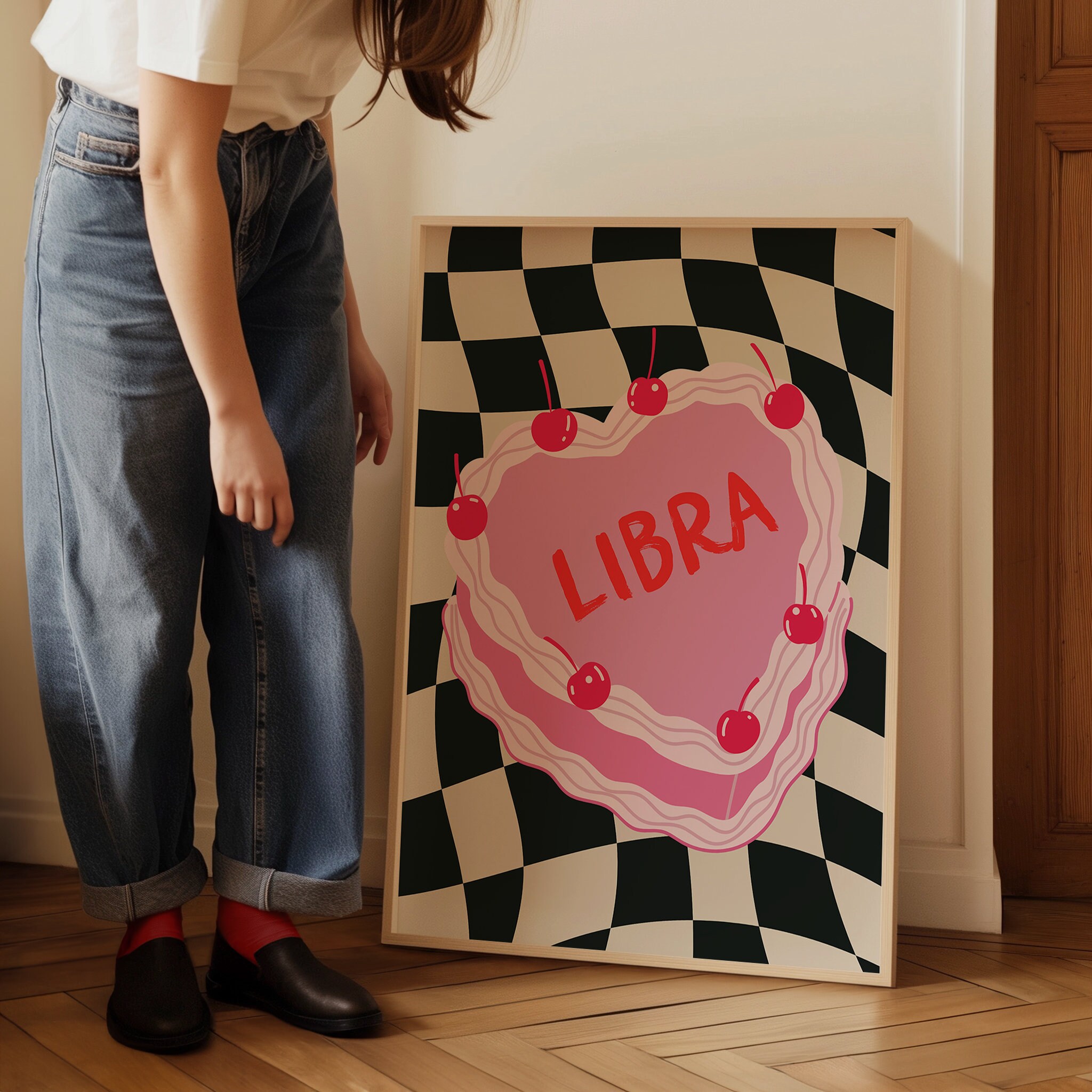 Libra Cake Art Print, Libra Poster, Libra Printable Art, Zodiac Libra ...