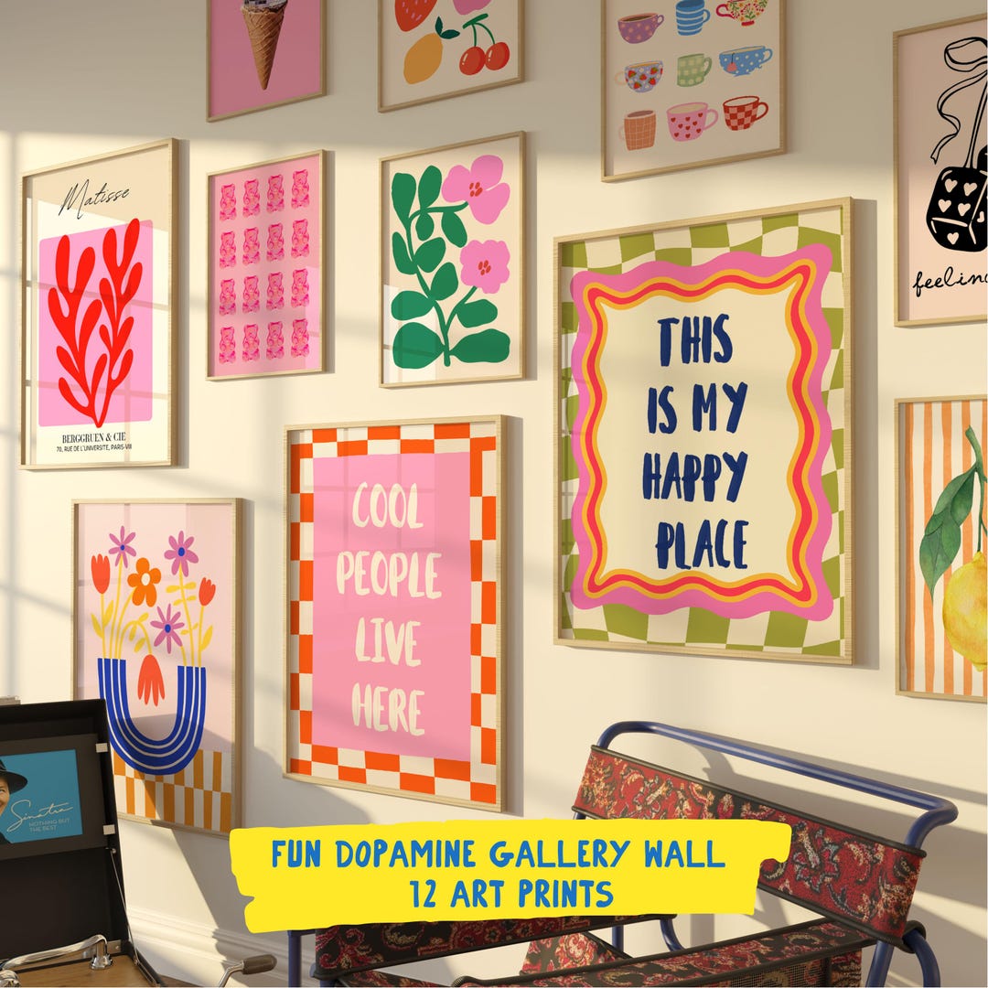 Fun Gallery Wall Art Bundle, 12 Art Prints, Eclectic Bundle Set ...