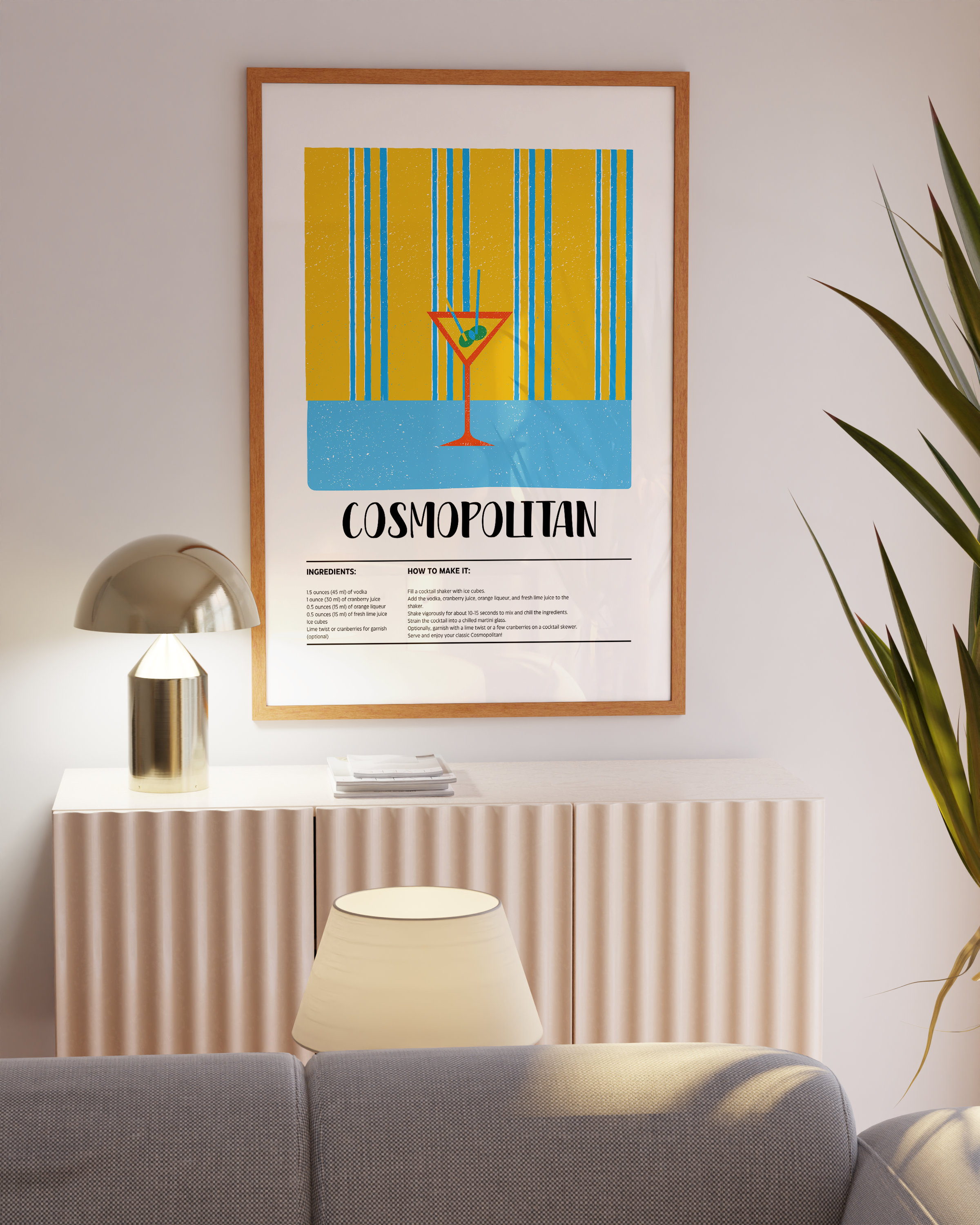 Vintage Retro Cocktail Art Print Set of 6 Cocktail Poster - Etsy
