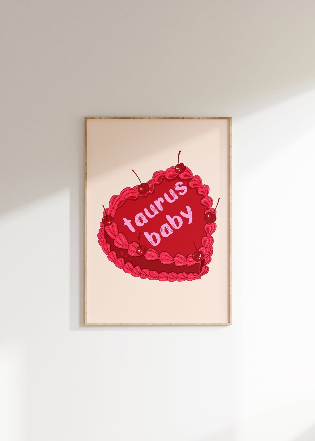 Taurus Baby Art Print, Taurus Poster, Taurus Printable Art, Zodiac ...