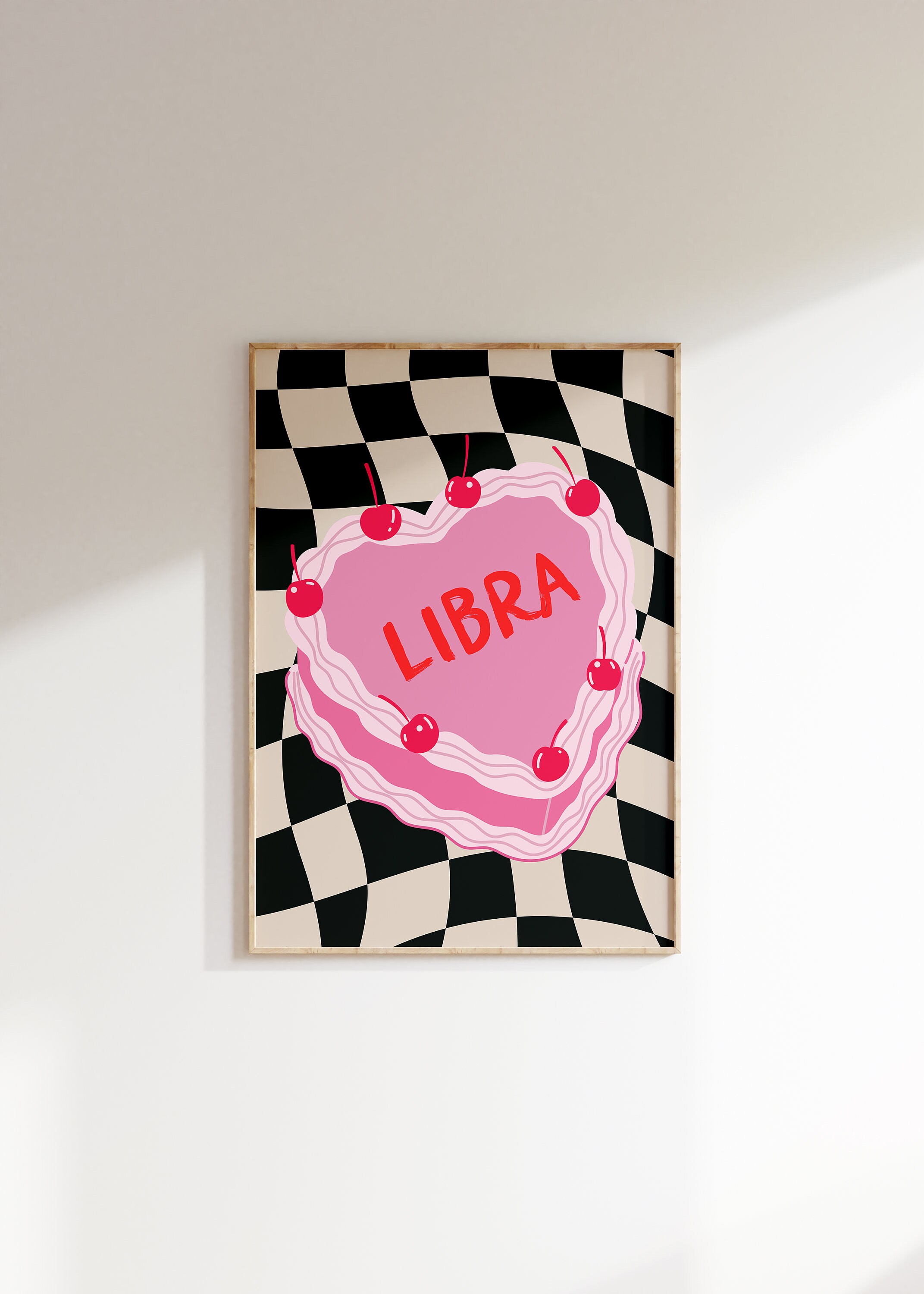 Libra Cake Art Print, Libra Poster, Libra Printable Art, Zodiac Libra ...