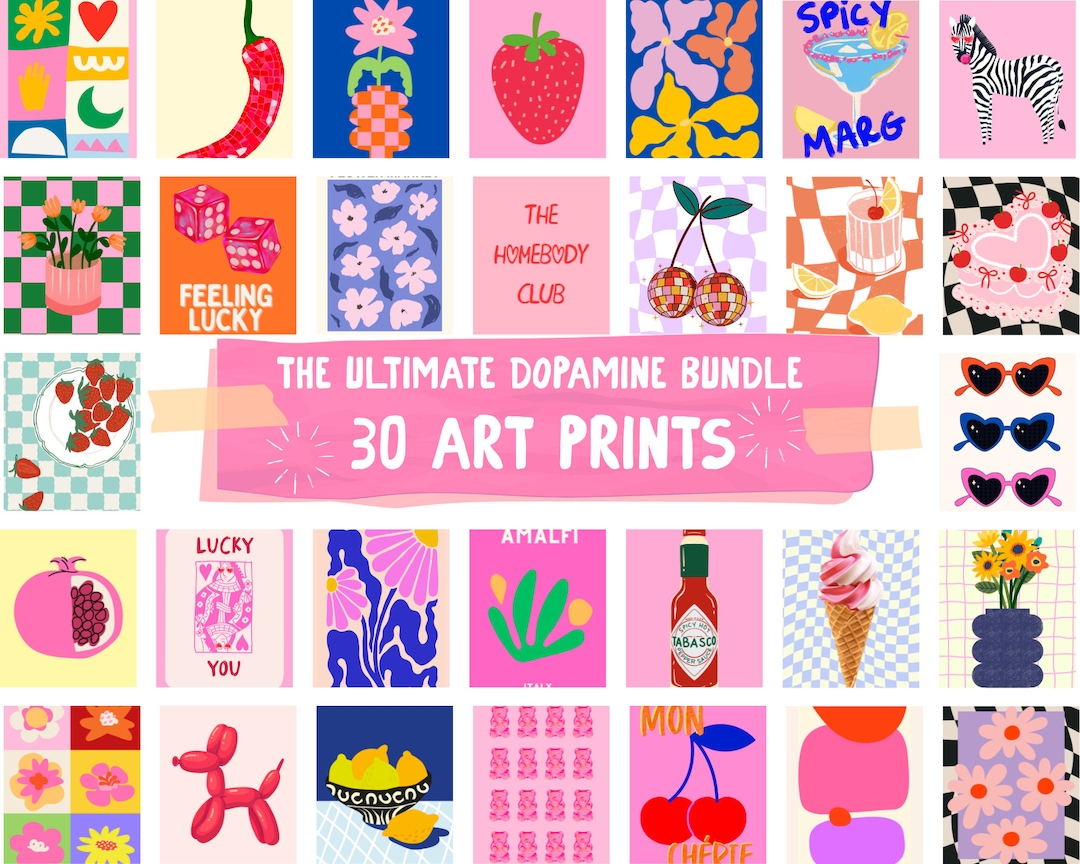 MEGA BUNDLE Gallery Wall Art, 30 Art Prints, Eclectic Bundle Set ...