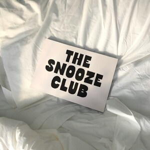 The Snooze Club Art Print, Trendy Wall Art, Printable Wall Art, Bedroom ...