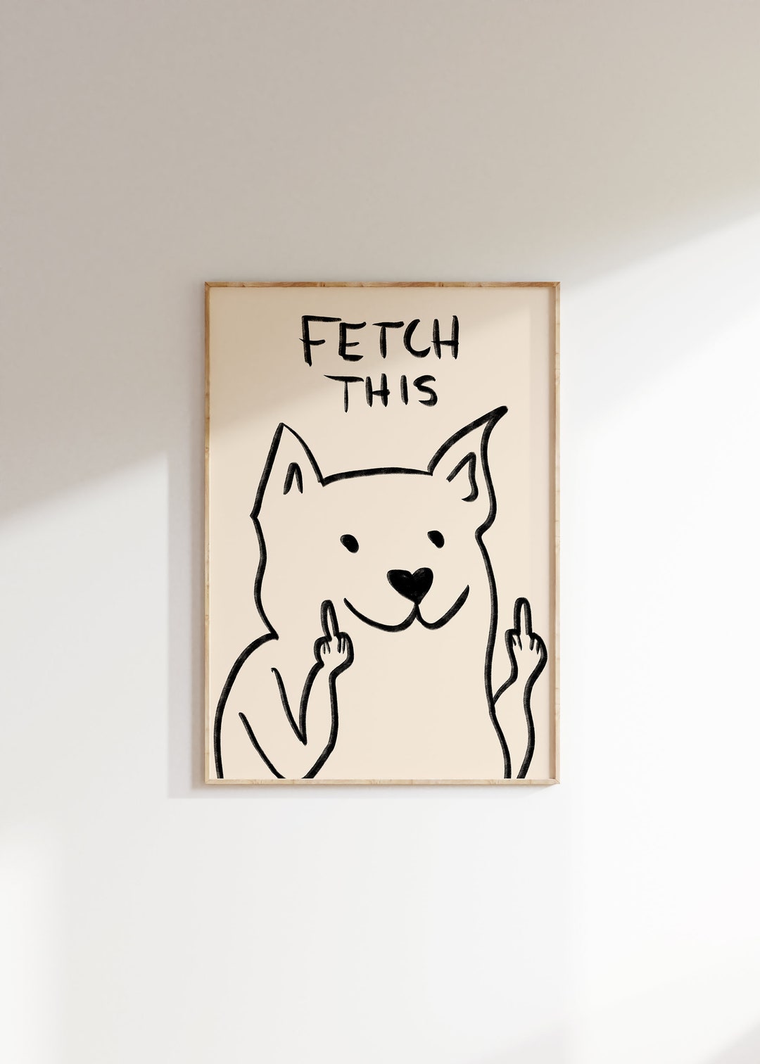 Fetch This Dog Art Print, Fetch This Poster, Printable Wall Art, Y2k ...