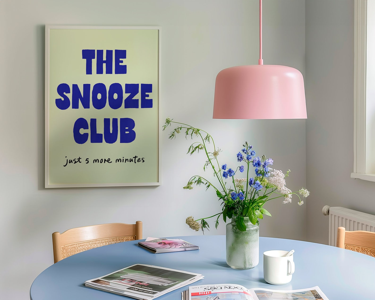 The Snooze Club Art Print, Trendy Wall Art, Printable Wall Art, Bedroom ...