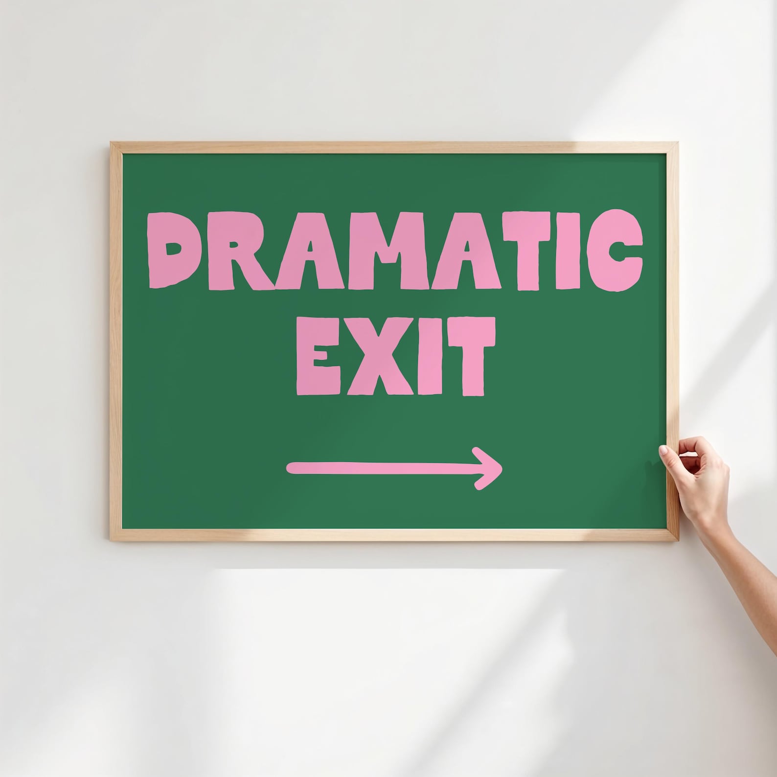 Dramatic Exit Art Print, Funny Hallway Decor (digital Download) - Etsy