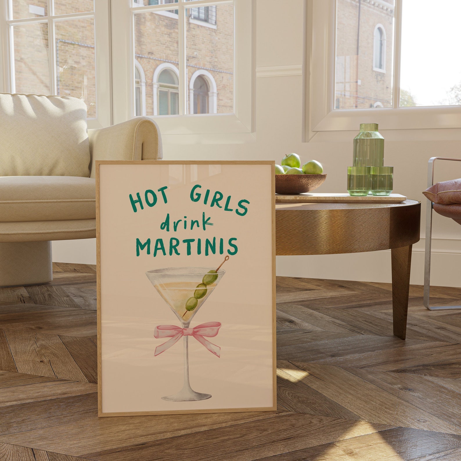 Hot Girls Drink Martinis Art Print, Martini Wall Art, Cin Cin Print ...