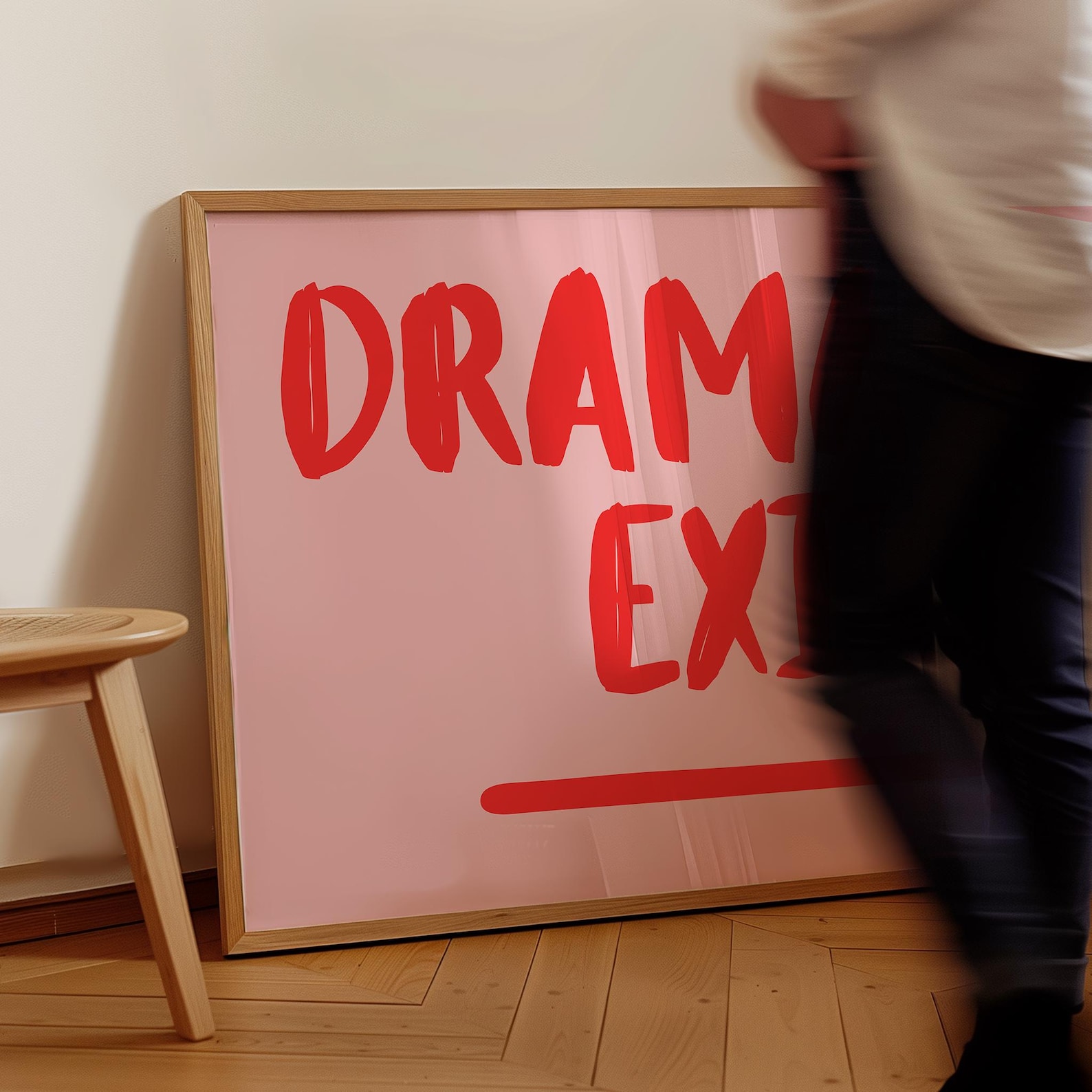 Dramatic Exit Art Print, Funny Hallway Poster (digital Download) - Etsy