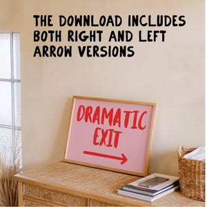 Dramatic Exit Art Print, Funny Hallway Poster (digital Download) - Etsy