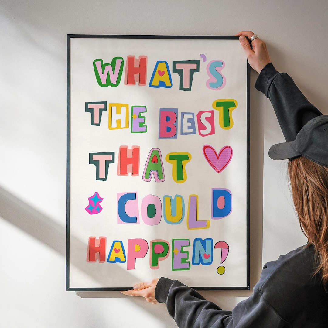 Uplifting Quote Art Print, Trendy Preppy Wall Decor (digital Print) - Etsy