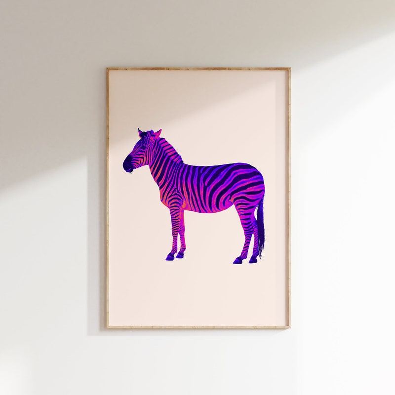 Zebra Art Print - Etsy