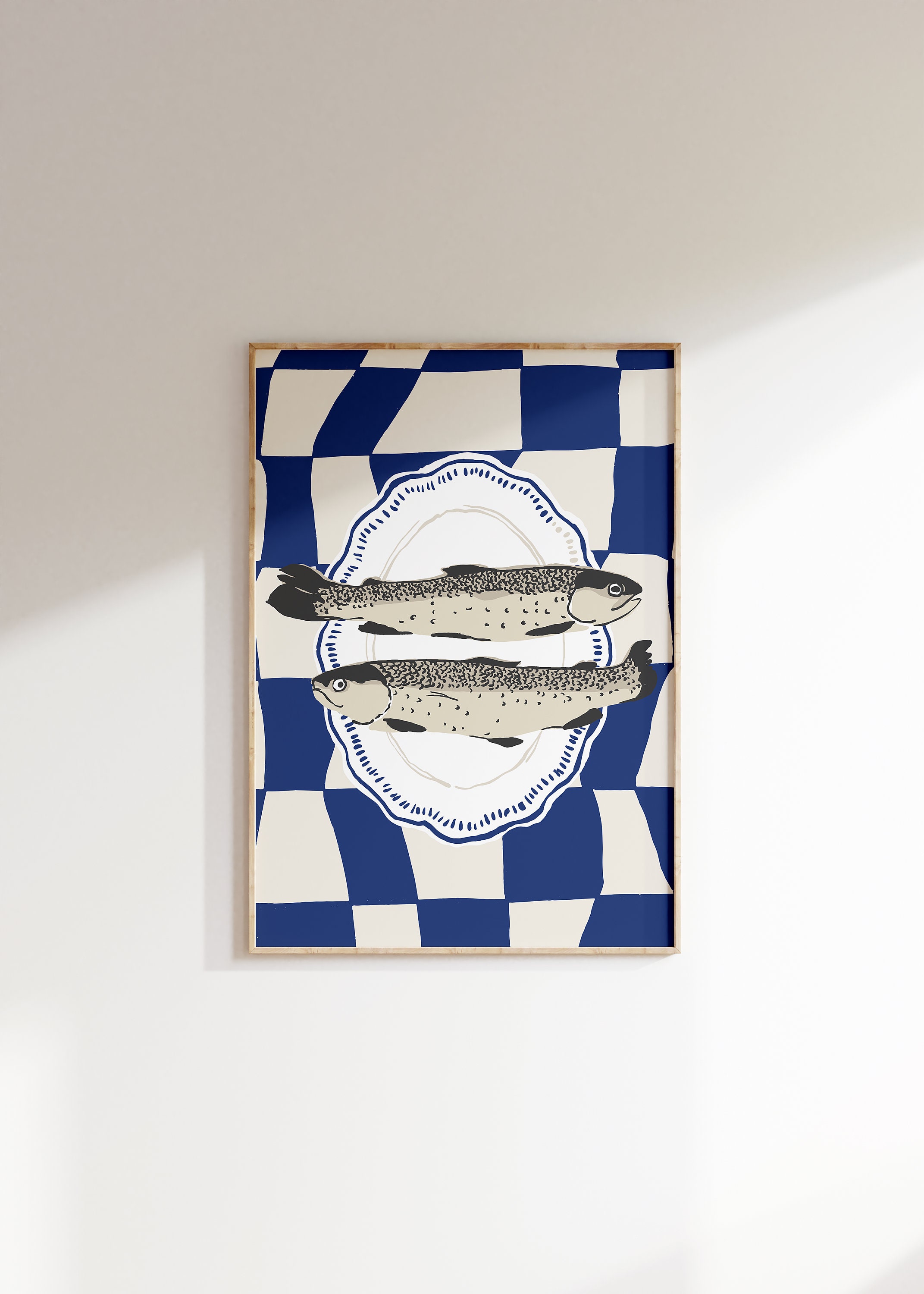 Sardines Plate Wall Art Print, Fish Art Print, Sardines Tin Print ...