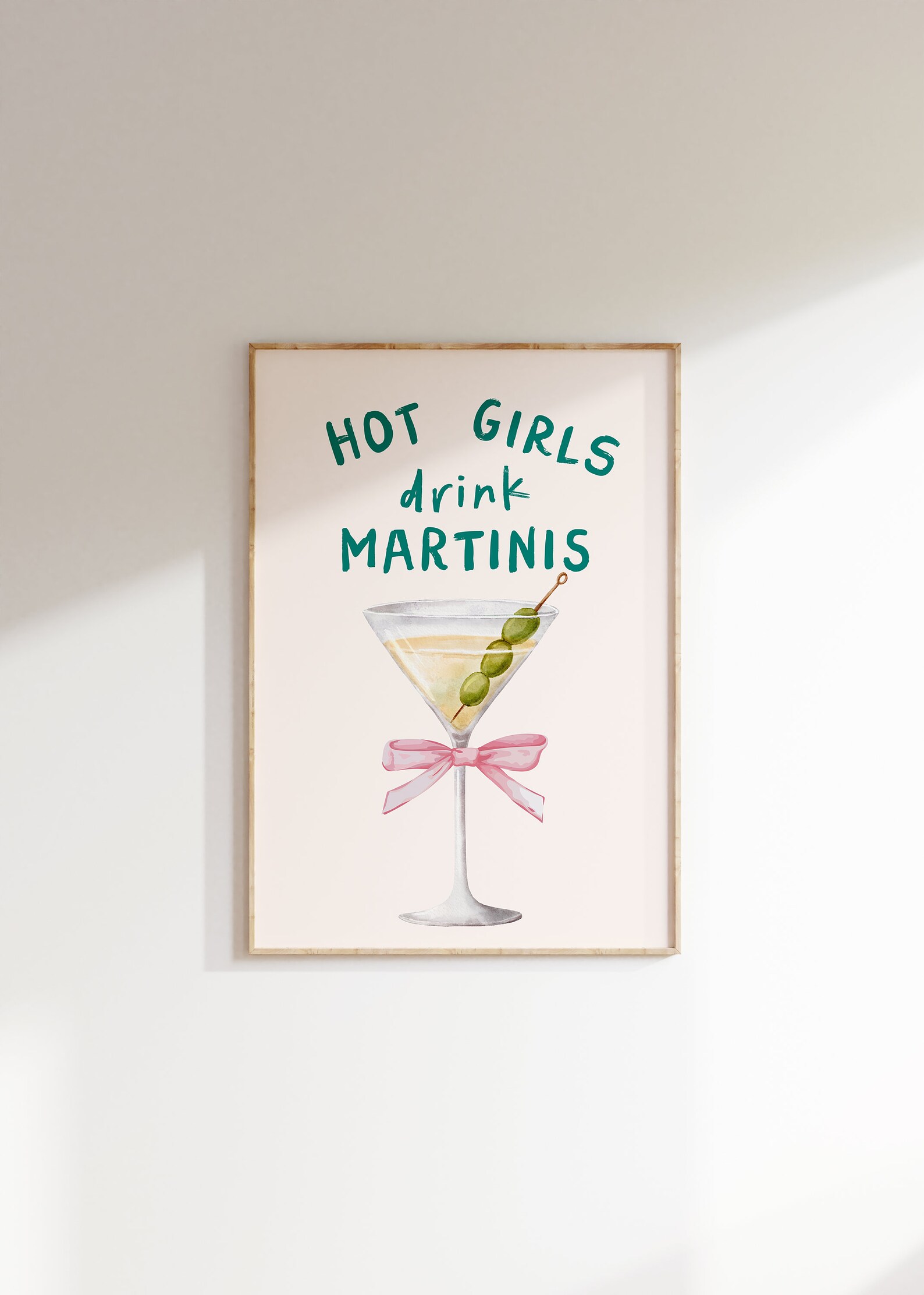 Hot Girls Drink Martinis Art Print, Martini Wall Art, Cin Cin Print ...