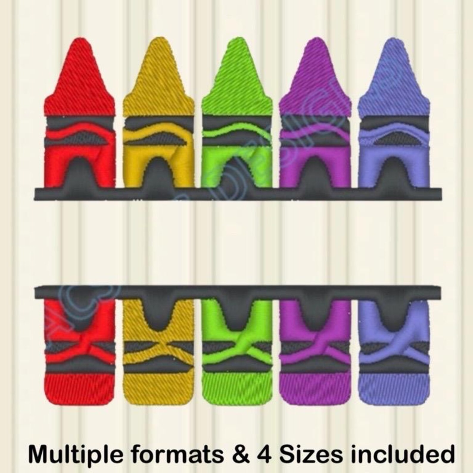School Machine Embroidery Design, Crayons Embroidery Designs,name Drop ...
