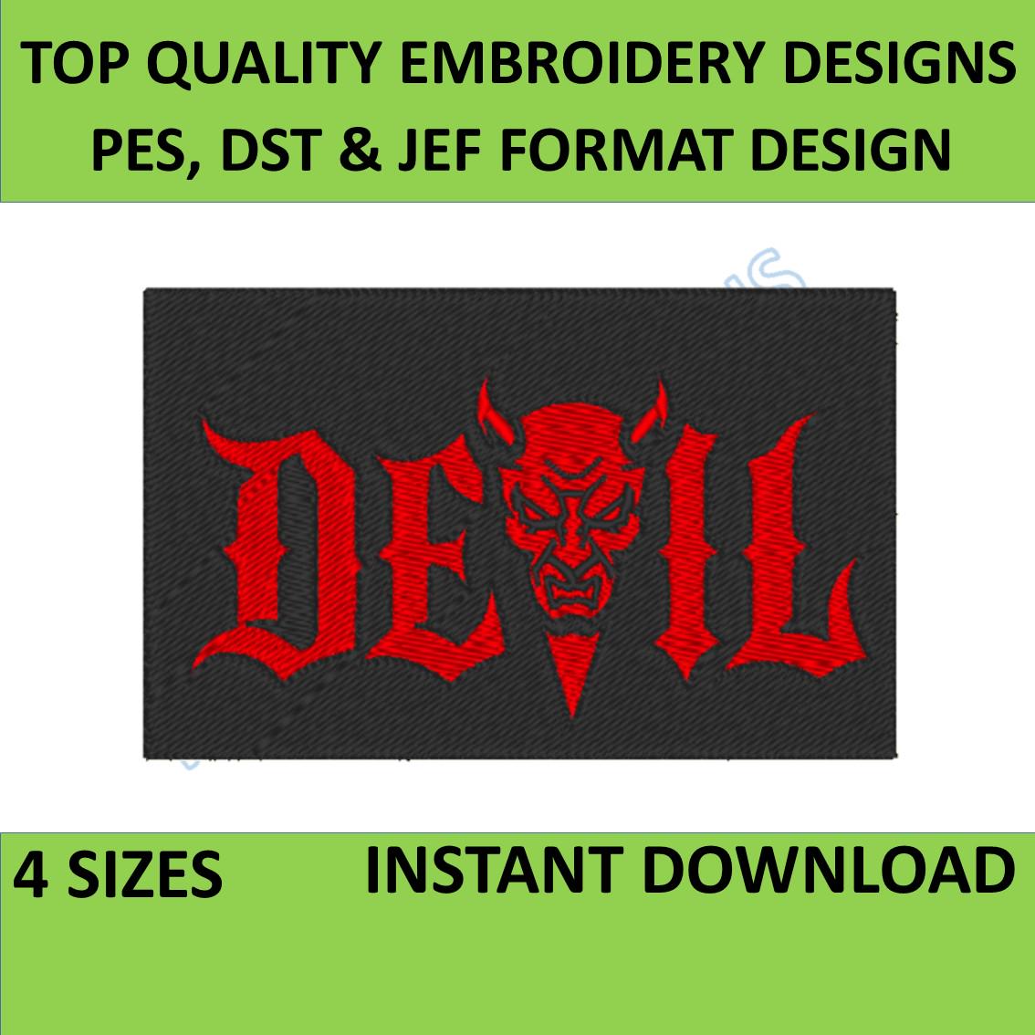 Devil Embroidery Design, Devil Embroidery Machine File, Devil Biker ...