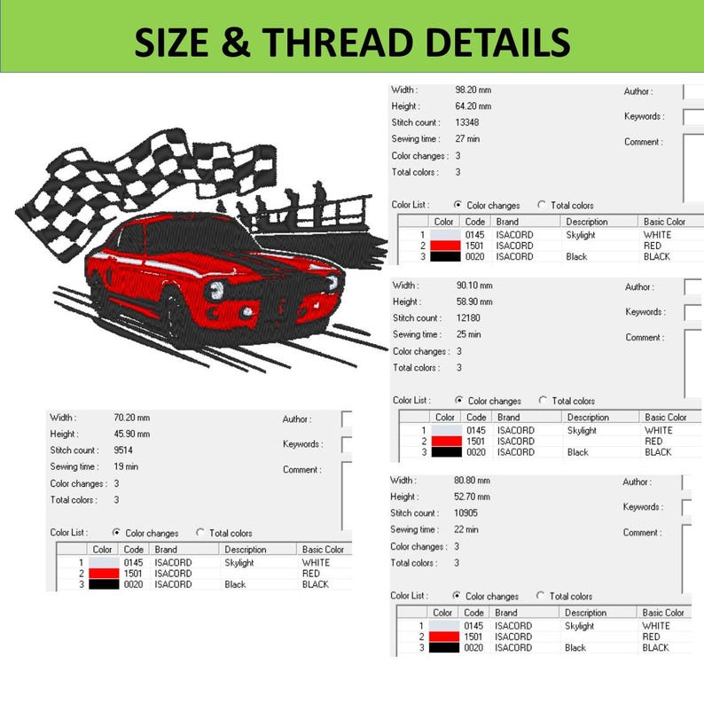 Race Car Embroidery Design, Racing Car Embroidery Design, Machine ...