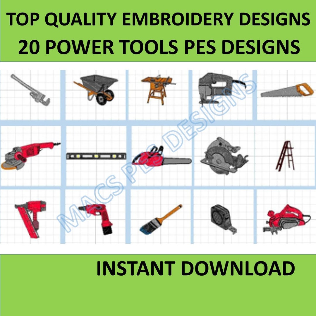 Tools DIY - PES Designs Machine Embroidery Files Instant Download ...