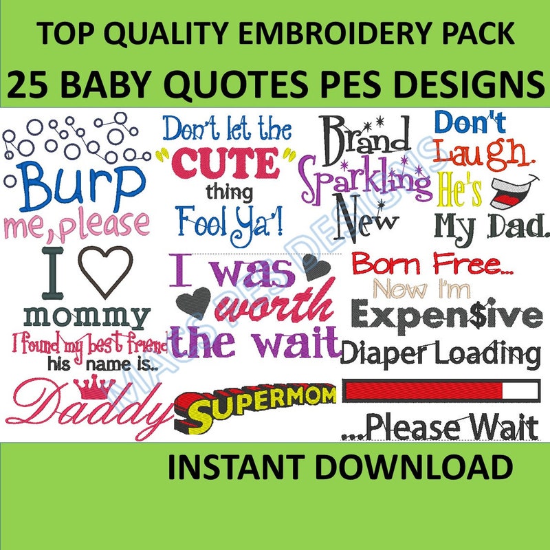 Baby Embroidery Designs - Etsy
