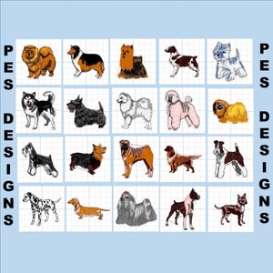 Dogs Puppies Embroidery Designs Machine 49 Files Instant Download ...