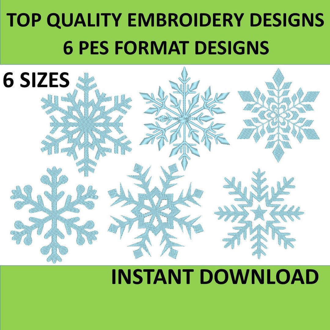 Snowflake Digital Embroidery Design, Snowflake Machine Embroidery ...