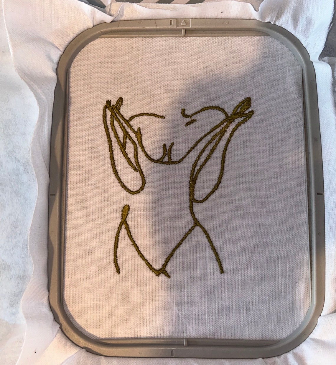 Embroidery File Woman Body (PES DST JEF) Minimalist Drawing 4 Sizes Pes ...