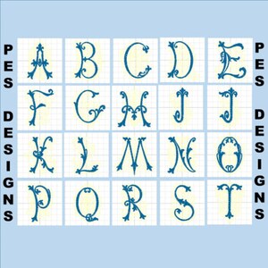Classic Alphabet Font - 26 PES Designs Machine Embroidery Files Instant ...