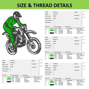 Motocross Rider - Machine Embroidery Design. Dirt Bike Embroidery ...