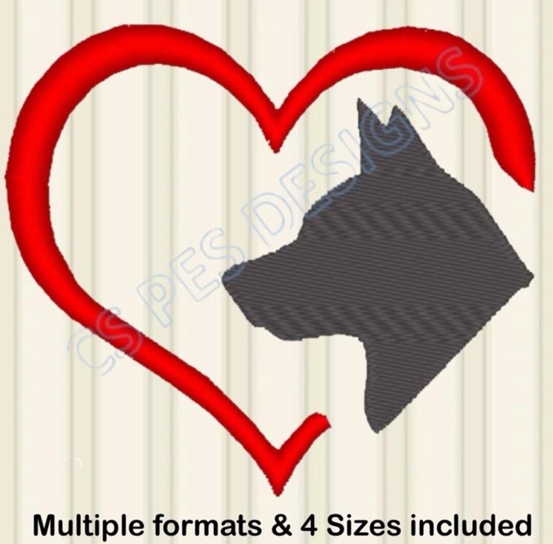 German Shepherd Embroidery Design | Dog Machine Embroidery Pattern | 4 ...