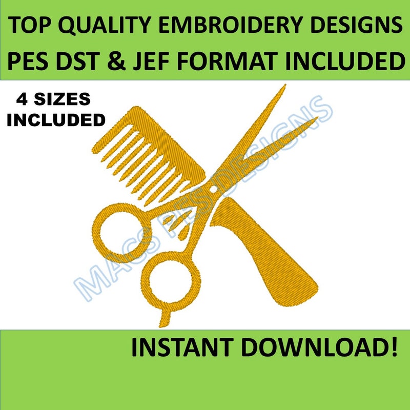 Hair Stylist Embroidery Design - Etsy