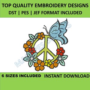 Peace Sign - Machine Embroidery Design, Embroidery Designs, Machine ...