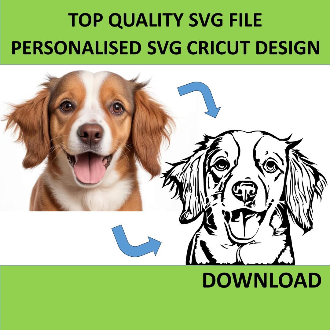 Custom Dog Face Drawing From Photo Great for Wedding Napkins, Cups ...