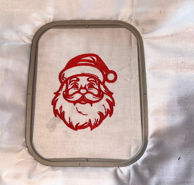 Vintage Santa Claus Face Embroidery Design, Christmas Embroidery Design ...