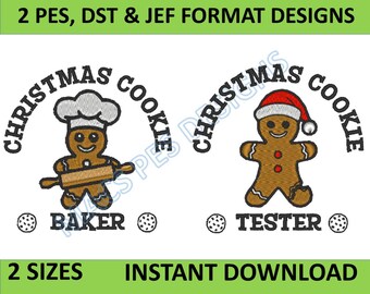 Christmas Baking Embroidery Design, 5 Size, Christmas Cookie Embroidery ...