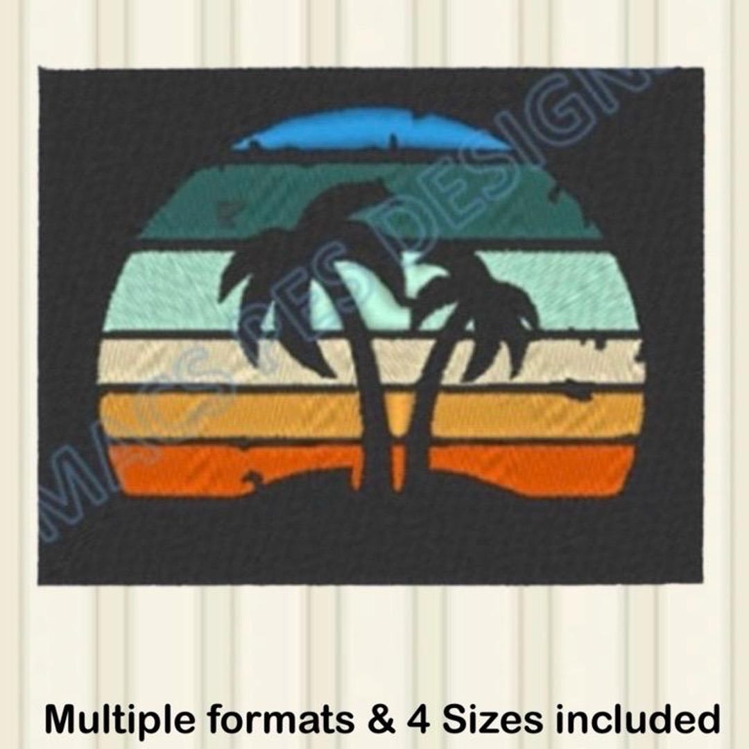 Sunshine Sunrise Sunset - Machine Embroidery File Design - 4x4 Inch ...