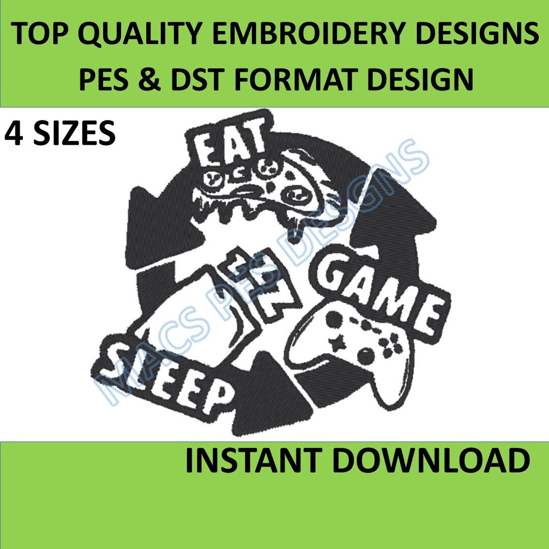 Gamer Logo - Machine Embroidery Design, Embroidery Design, Machine ...