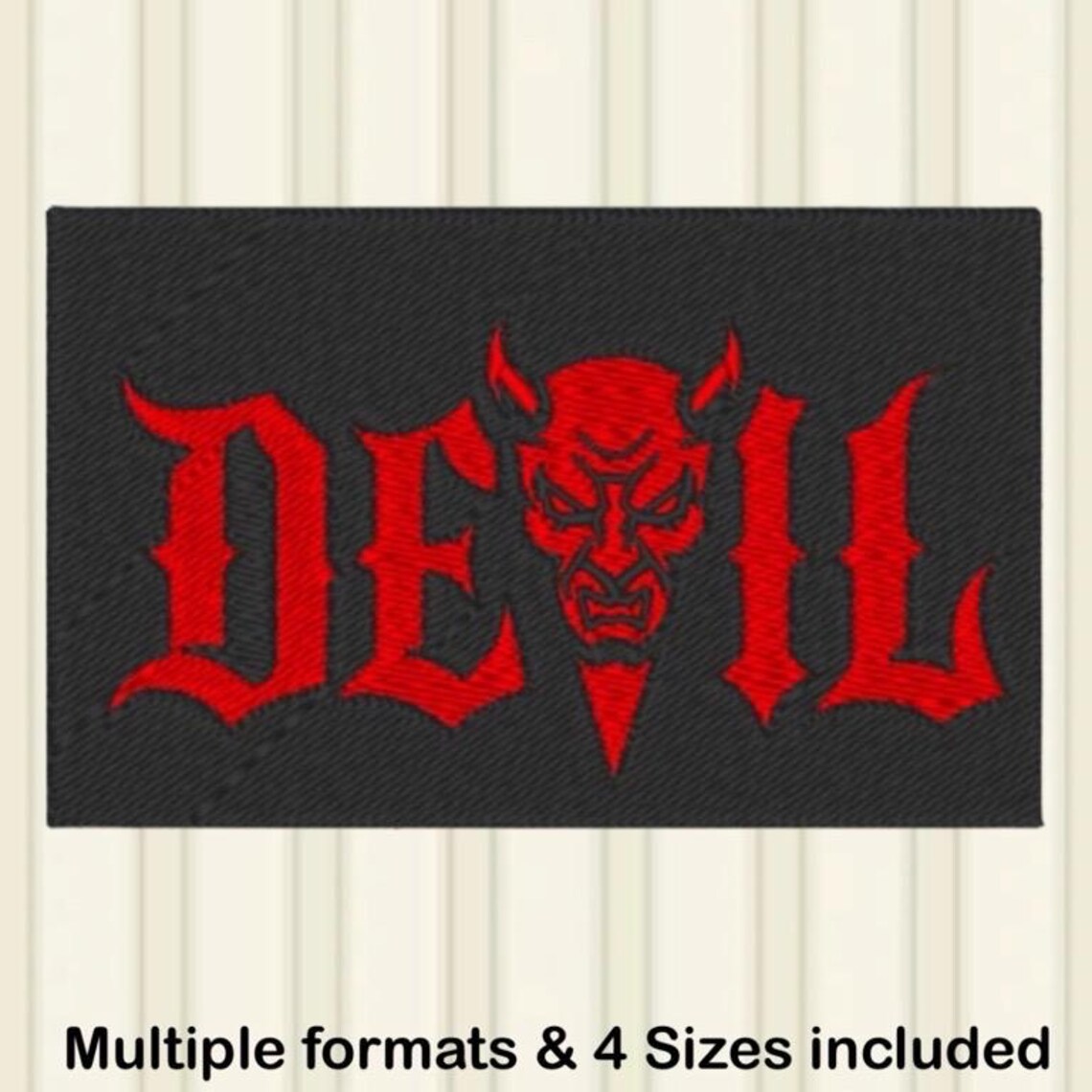 Devil Embroidery Design, Devil Embroidery Machine File, Devil Biker ...
