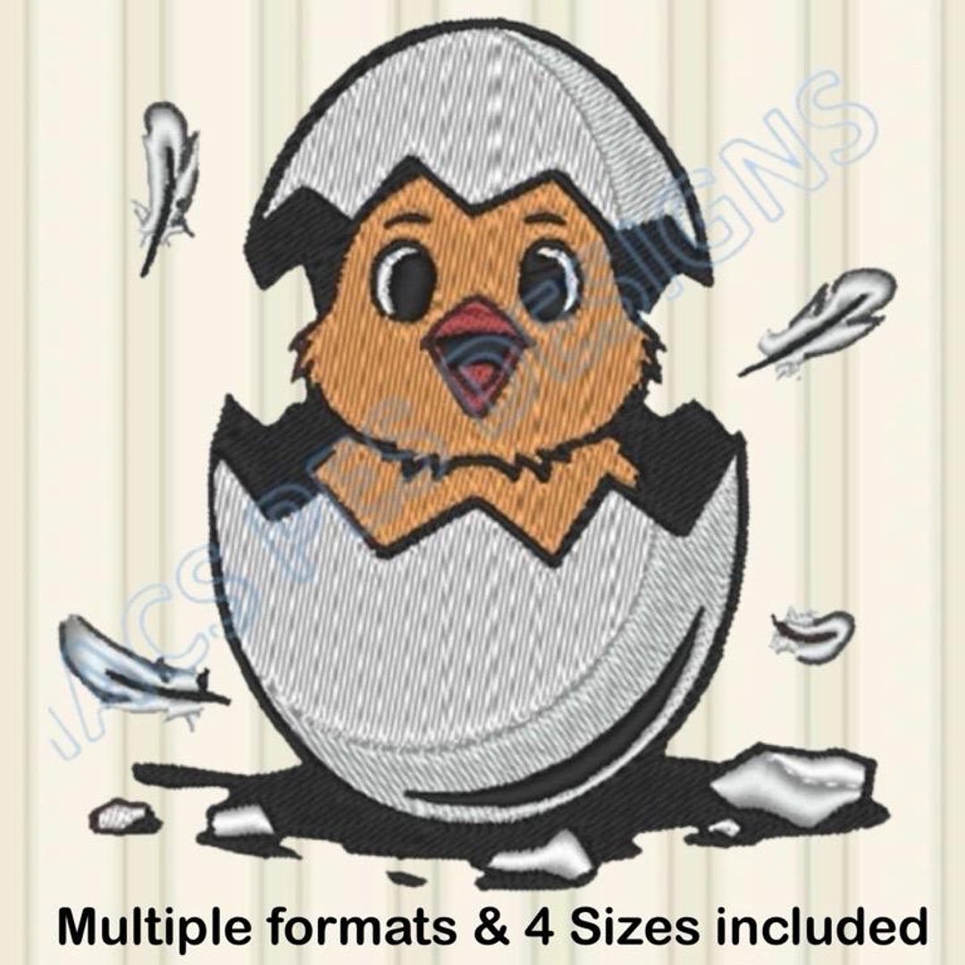 Easter Chick Machine Embroidery Design, Spring Embroidery, 4 Sizes ...