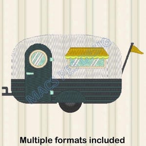 Caravan Embroidery Designs PES JEF DST Camping Embroidery Machine 4 ...