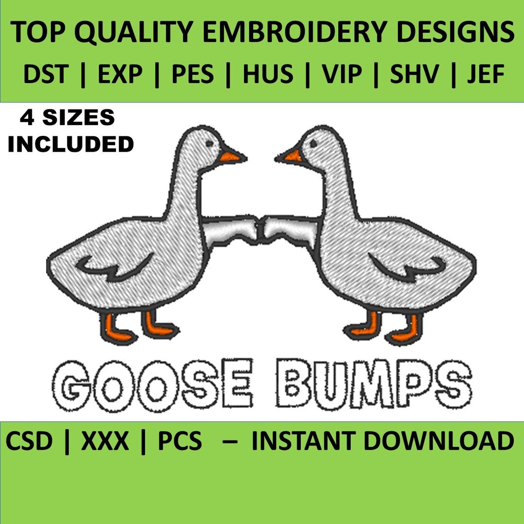 Goose Bumps Embroidery File, Funny Joke Embroidery Design, Funny ...