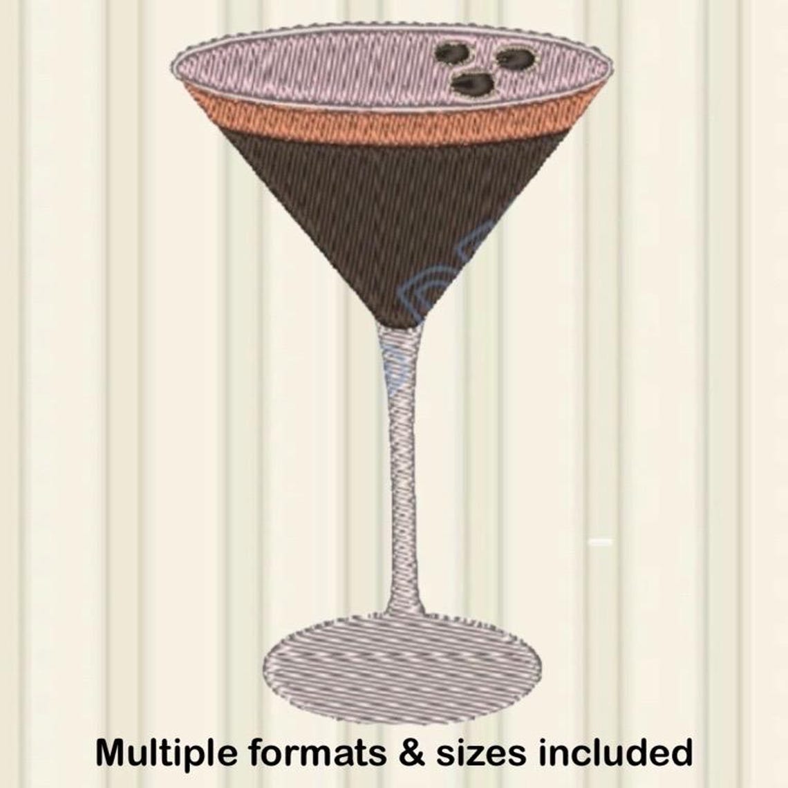 Espresso Martini Embroidery Design, Espresso Martini Embroidery File ...
