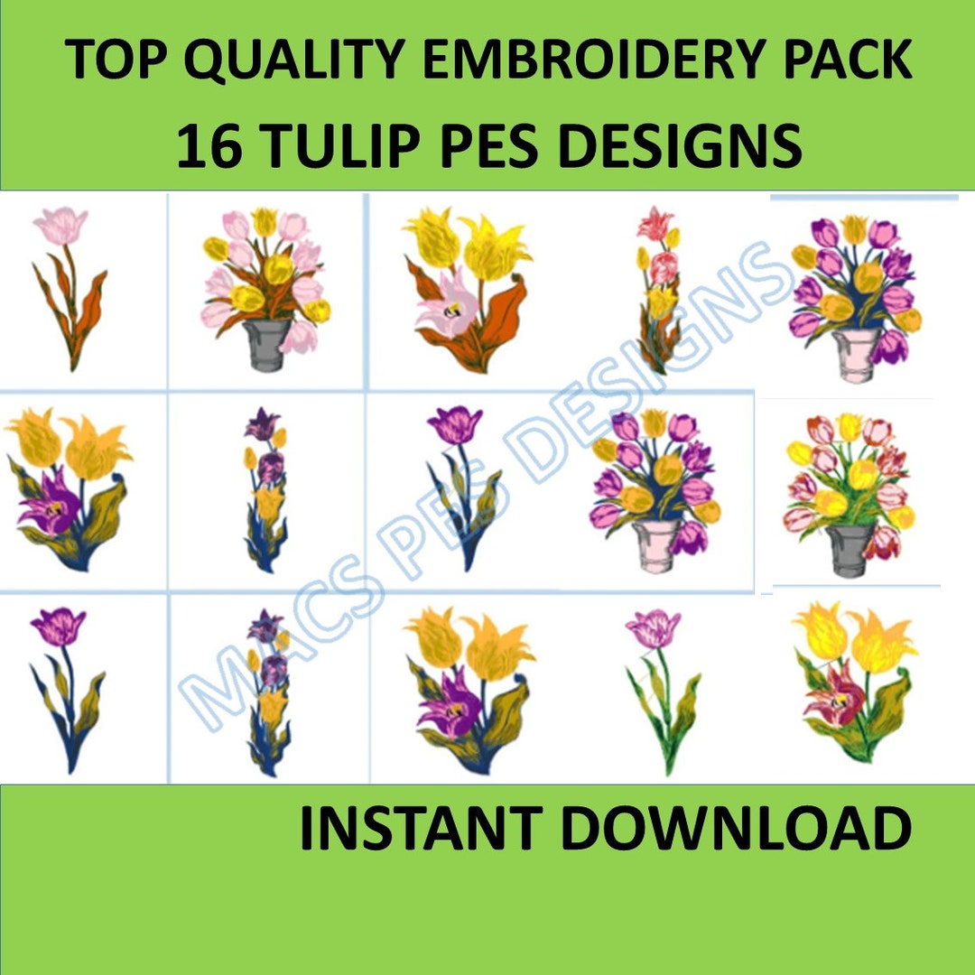 Tulips - Machine Embroidery Design, Embroidery Designs, Machine ...