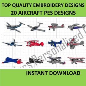 Aircraft Aeroplane Aviation PES Designs Machine Embroidery - Etsy