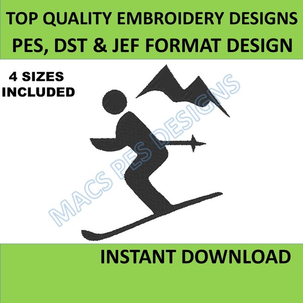 Ski Embroidery - Etsy