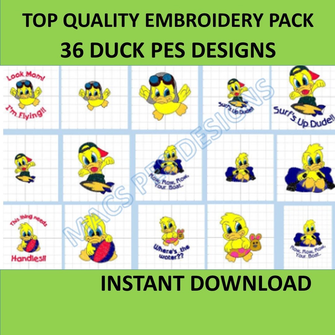 Ducks Embroidery Files Instant Download Brother File Pack Embroider ...