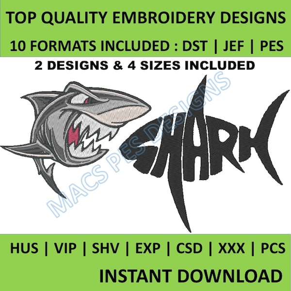 Jaws Embroidery - Etsy