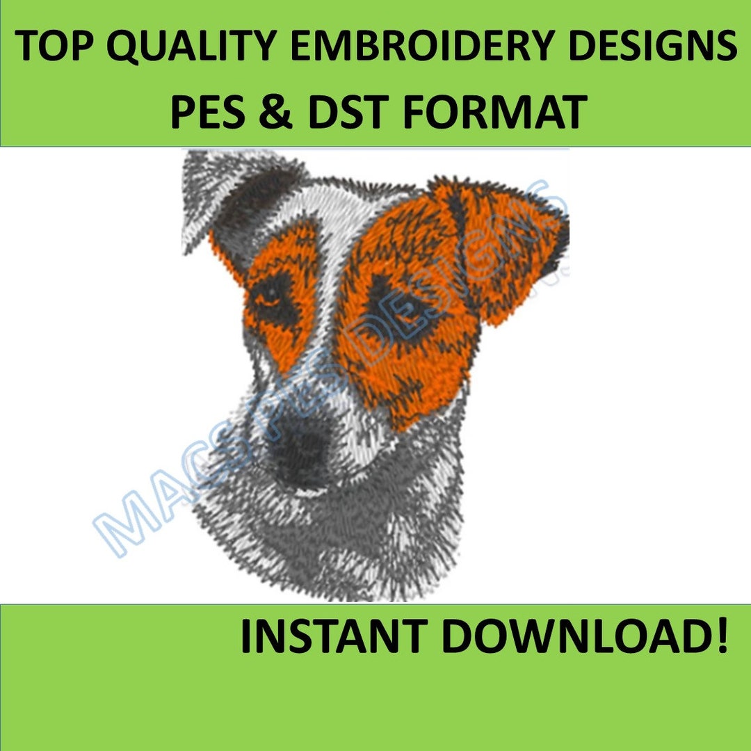 Jack Russell Terrier Embroidery Design for Machine, Patch Dog ...