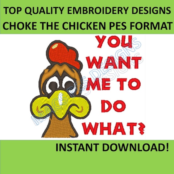 Funny Chicken Machine Embroidery - Etsy
