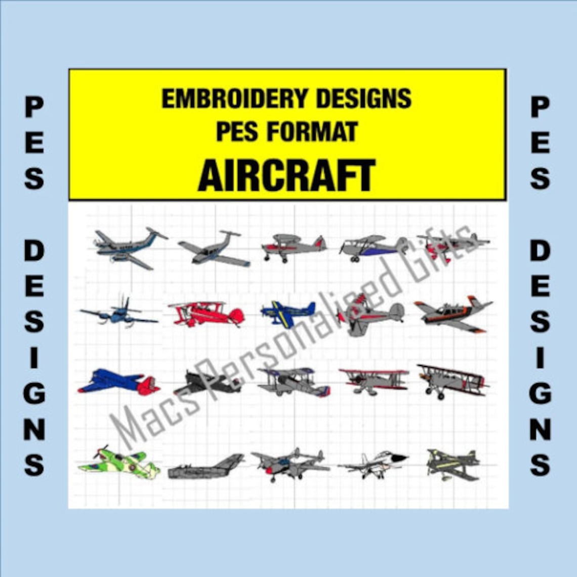 Aircraft Aeroplane Aviation PES Designs Machine Embroidery - Etsy