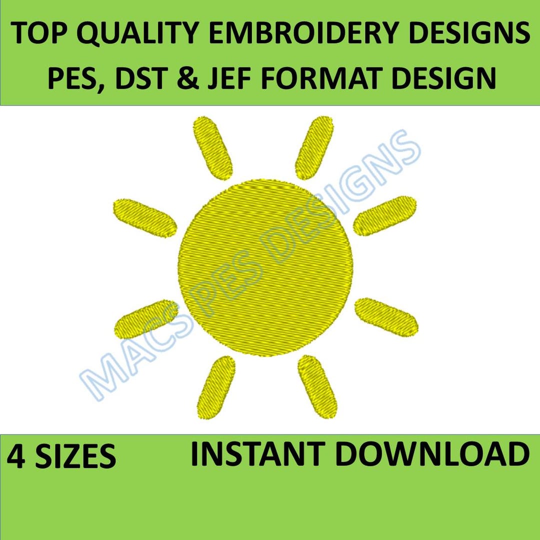 Mini Sun Embroidery Design, Machine Embroidery Designs, Embroidery ...